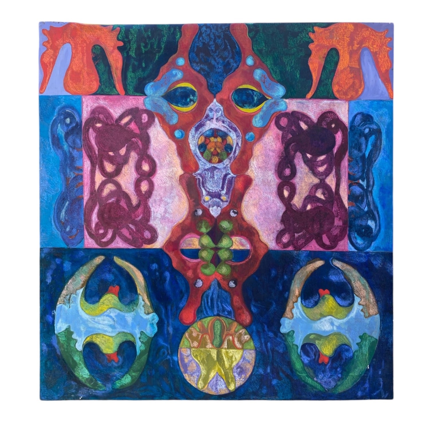 Large Vibrant Abstract Oil Painting – Gillian Bryce Gallery